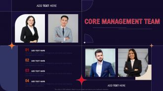 Core Management Team Infographic Powerpoint Template