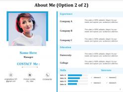 Curriculum Vitae Powerpoint Template Visual Resume | Presentation ...