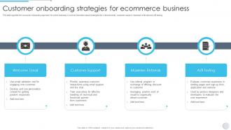 Customer Onboarding Strategies For Ecommerce Business PPT Example