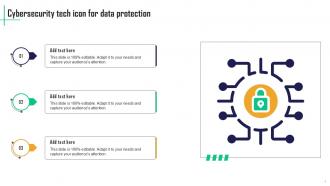 Cybersecurity Tech Icon For Data Protection Ppt Presentation PPT Slide