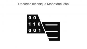 Decoder Technique Monotone Icon In Powerpoint Pptx Png And Editable Eps Format PPT Template