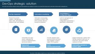 Devops Strategic Solution Devops Implementation Andtransformation Service PPT Example