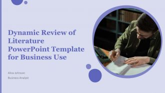 Dynamic Review Of Literature PowerPoint Template For Business Use PPT H