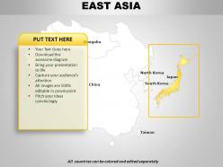 East asia continents powerpoint maps | Presentation Graphics ...