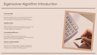 Eigensolver Algorithm Introduction Ppt Example ST AI SS PPT Sample