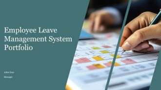 Employee Leave Management System Portfolio PPT Structure AT