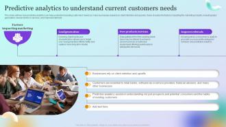 Forecast Model Predictive Analytics To Understand Current Customers Needs PPT Slide