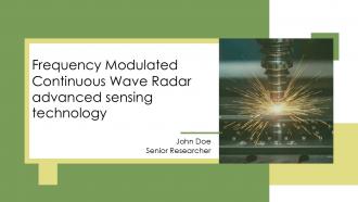 Frequency Modulated Continuous Wave Radar Advanced Sensing Technology PPT PowerPoint ST AI PPT ...