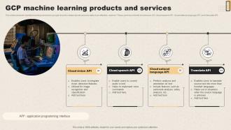 GCP Machine Learning Products And Services PPT Template