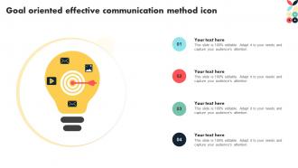 Goal Oriented Effective Communication Method Icon PPT Template