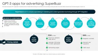 GPT 3 Apps For Advertising Superbuzz How To Use OpenAI GPT3 To GENERATE ChatGPT SS V PPT Slide