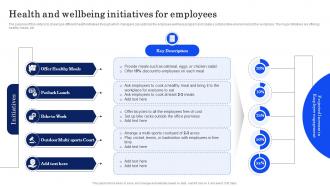Health And Wellbeing Initiatives For Employees Building Productive Workforce PPT Example