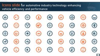 Icons Slide For Automotive Industry Technology Enhancing Vehicle ...
