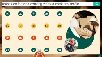 Icons Slide For Food Ordering Website Company Profile CP SS V PPT ...
