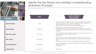 Identify The Key Players Who Will Help In Understanding All Crm System ...