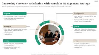 Improving Customer Satisfaction With Complain Management Strategy PPT Slide