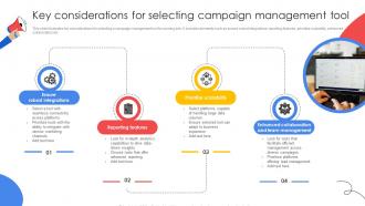 Improving E Commerce Revenue Key Considerations For Selecting Campaign PPT Example