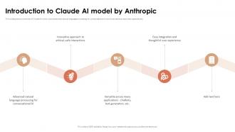 Introduction To Claude AI Model By Anthropic Claude AI PPT PowerPoint