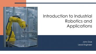 Introduction To Industrial Robotics And Applications PPT Information AT