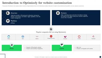 Introduction To Optimizely For Website Customization Tech Stack SS PPT Template