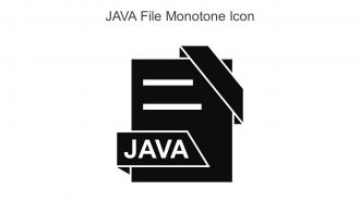 JAVA File Monotone Icon In Powerpoint Pptx Png And Editable Eps Format PPT Presentation