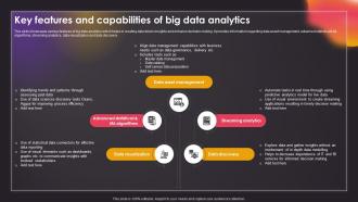 Key Features And Capabilities Of Big Data Analytics Data Driven Insights Big Data Analytics SS V