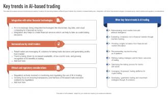 Key Trends In AI Based Trading Finance Automation Through AI And Machine AI SS V PPT Template
