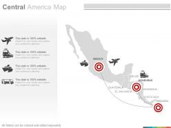 Maps Of Central American America Region Countries In Powerpoint ...