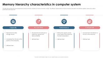 Memory Hierarchy Characteristics In Computer System Ppt Template PPT Sample