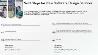 Next Steps For New Software Design Services Ppt Slides Gallery ...