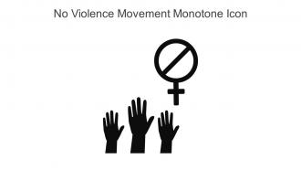 No Violence Movement Monotone Icon In Powerpoint Pptx Png And Editable ...