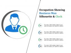 Occupation Showing Business Man Silhouette And Clock | PowerPoint Slide ...