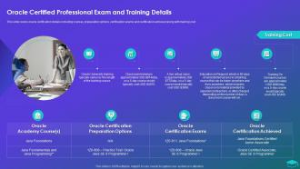 Oracle Certified Professional Exam And Training Details Professional Certification Programs ...