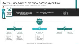 Overview And Types Of Machine Learning Customer Segmentation Using Machine PPT Sample ML SS PPT ...