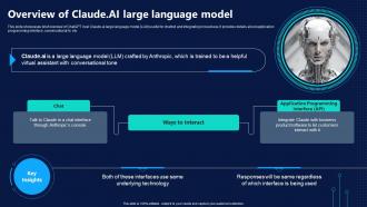 Overview Of Claude AI Large Language Model ChatGPT Vs Claude AI Who Will Dominate AI SS V PPT ...