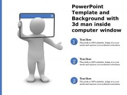 Powerpoint Template And Background With 3d Man Inside Computer Window ...