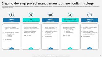 Project Communication Strategy Powerpoint PPT Template Bundles PPT Example