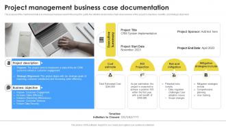 Project Management Business Case Documentation Project Documentation PM SS PPT Example