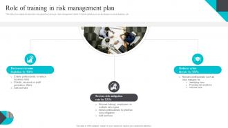 Role Of Training In Risk Management Plan PPT PowerPoint