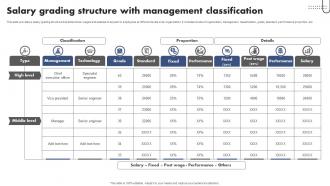 Salary Grading Structure With Management Classification PPT PowerPoint