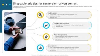 Shoppable Ads Tips For Conversion Driven Content PPT Presentation