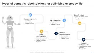 Smart Automation Robotics Types Of Domestic Robot Solutions For Optimizing Everyday Life RB SS ...