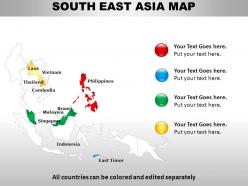 South east asia continents powerpoint maps | Presentation Graphics ...