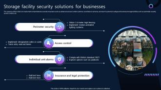 Storage Facility Security Solutions For Businesses PPT Sample