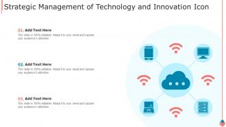 Strategic Management Of Technology And Innovation Icon | Presentation ...