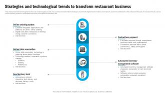 Strategies And Technological Trends To Transform Restaurant Business ...
