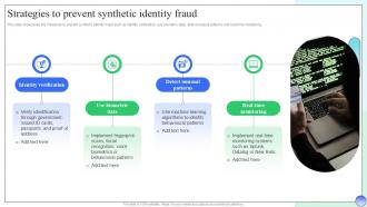 Strategies To Prevent Synthetic Identity Fraud Deploying Strategies PPT Template PPT Slide