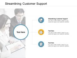 Streamlining Customer Support Ppt Powerpoint Presentation Clipart Cpb | Presentation Graphics ...