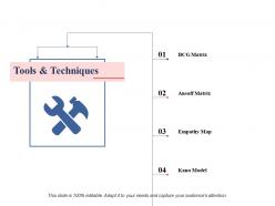 Tools And Techniques Ppt Portfolio Design Inspiration | PowerPoint ...