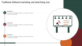 Traditional Billboard Marketing And Advertising Icon PPT Slide